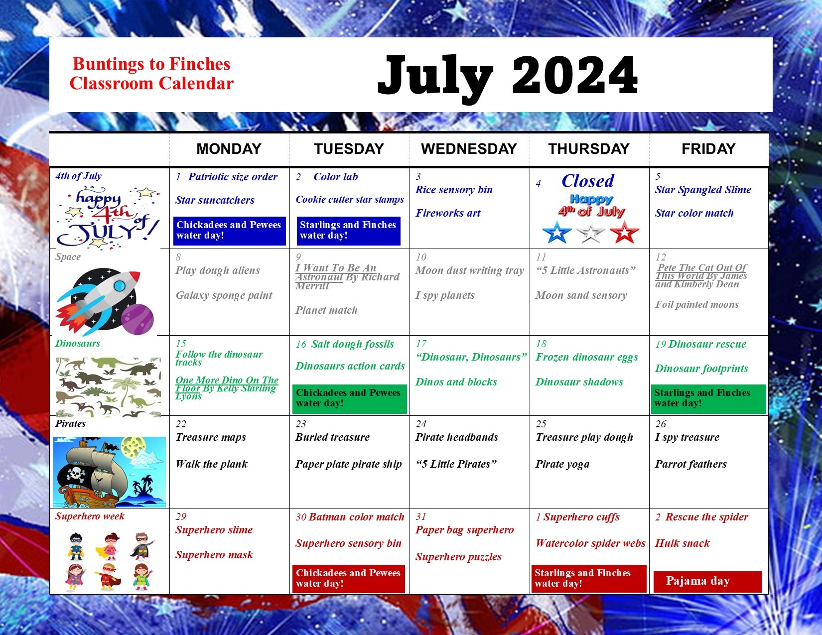 JULY 2024 – MileStones Early Childhood Learning